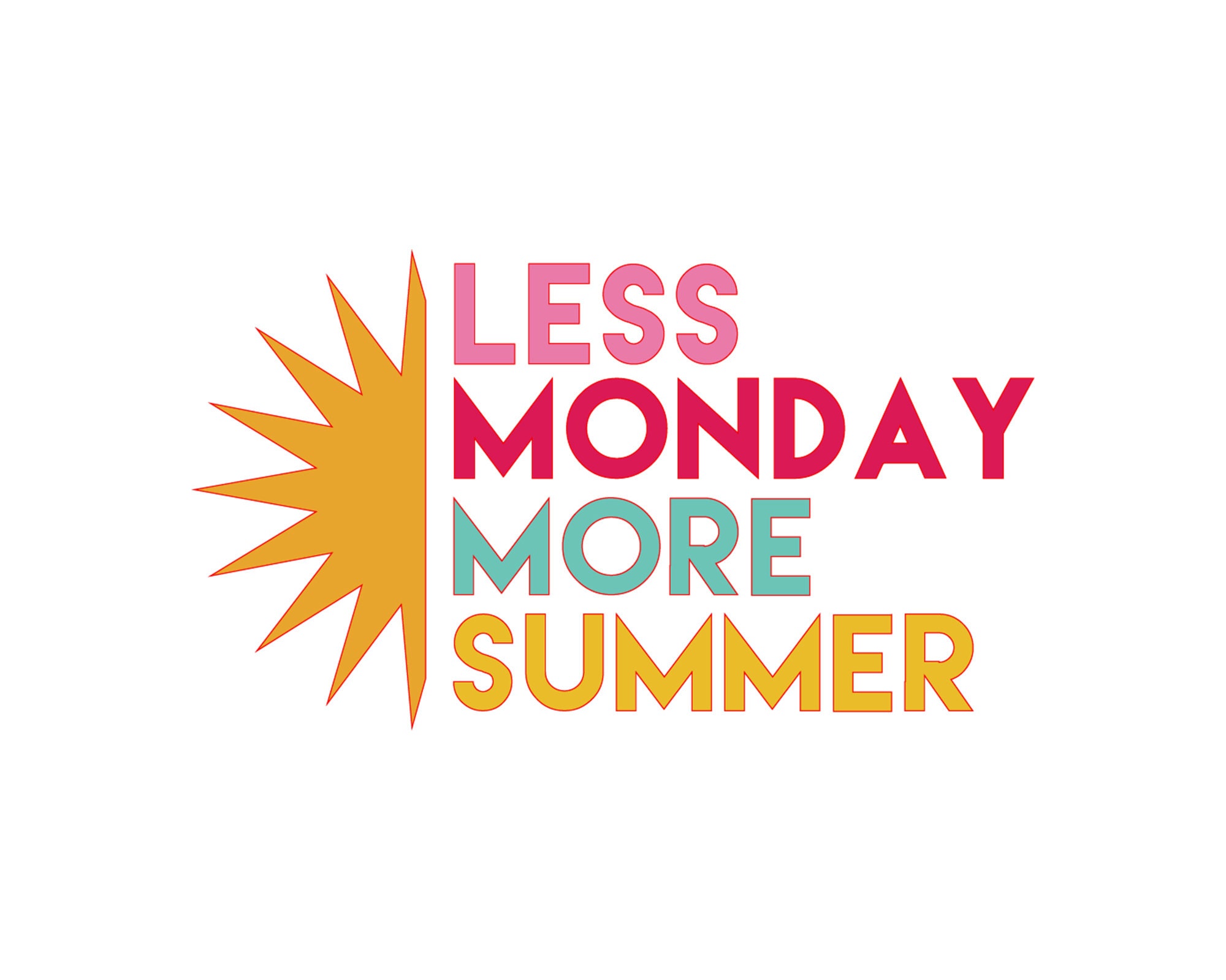 Less Monday More Summer SVG Sun Clipart Vector Art Summer - Etsy