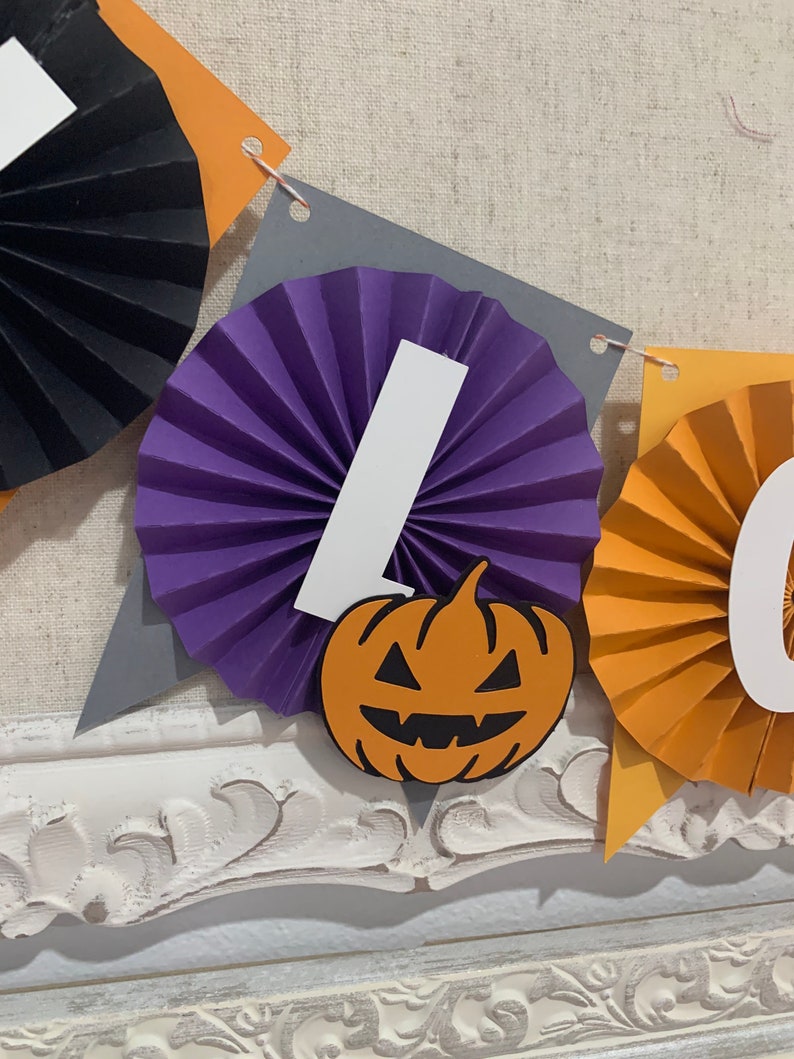 Bunting Banner, Bunting Banner Svg, Banner Template, Halloween, Pumpkin ...