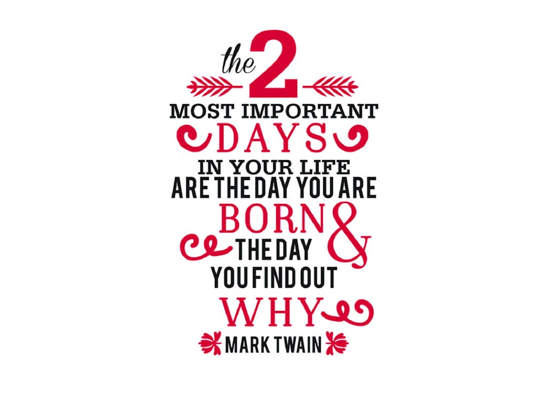 2 Most Important Days Quote, Quote Clipart, Vector Art, Cute Quotes ...