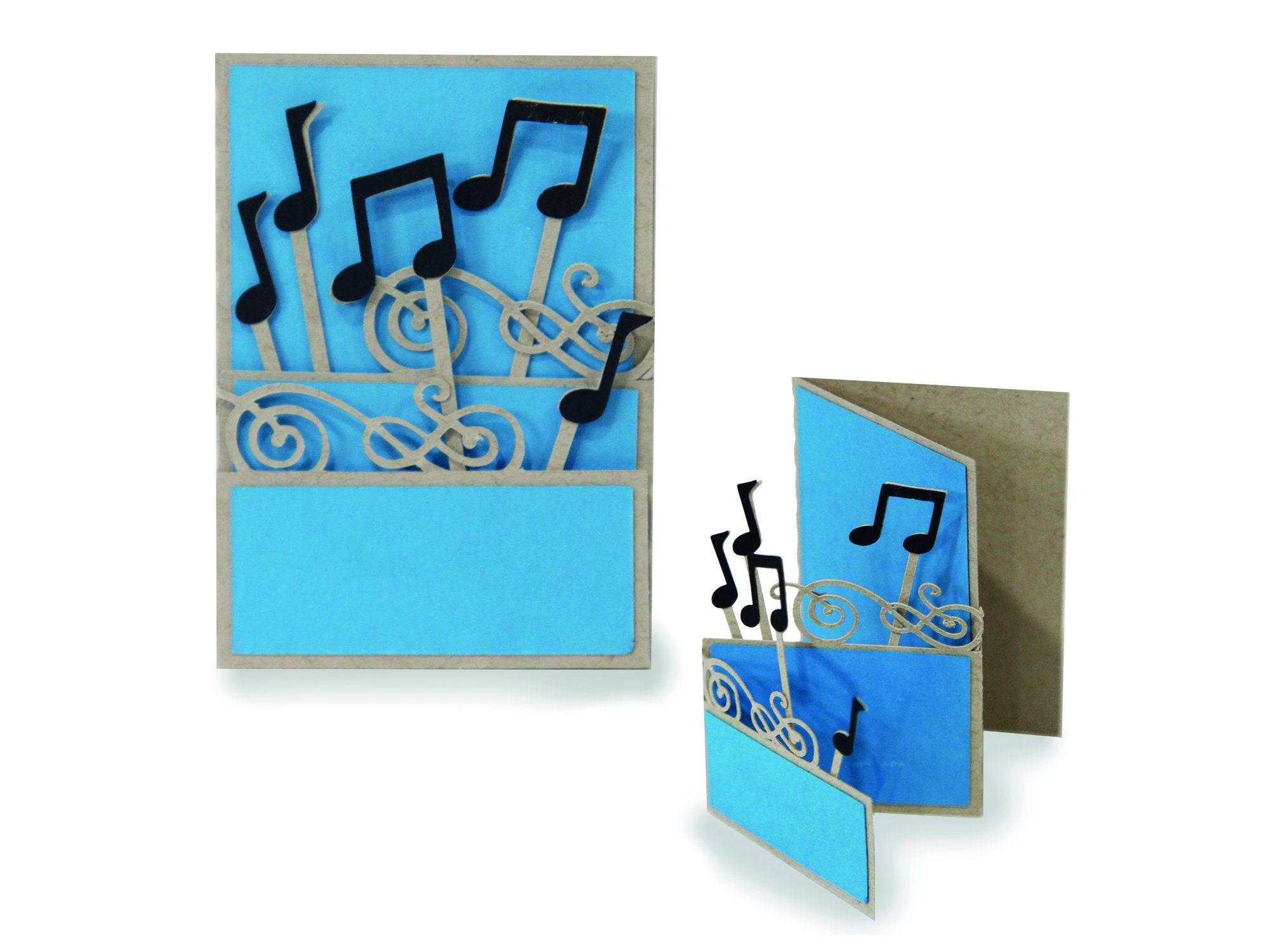 3D Greeting Card, Accordion Card, Cut File for Silhouette, for Cricut ...