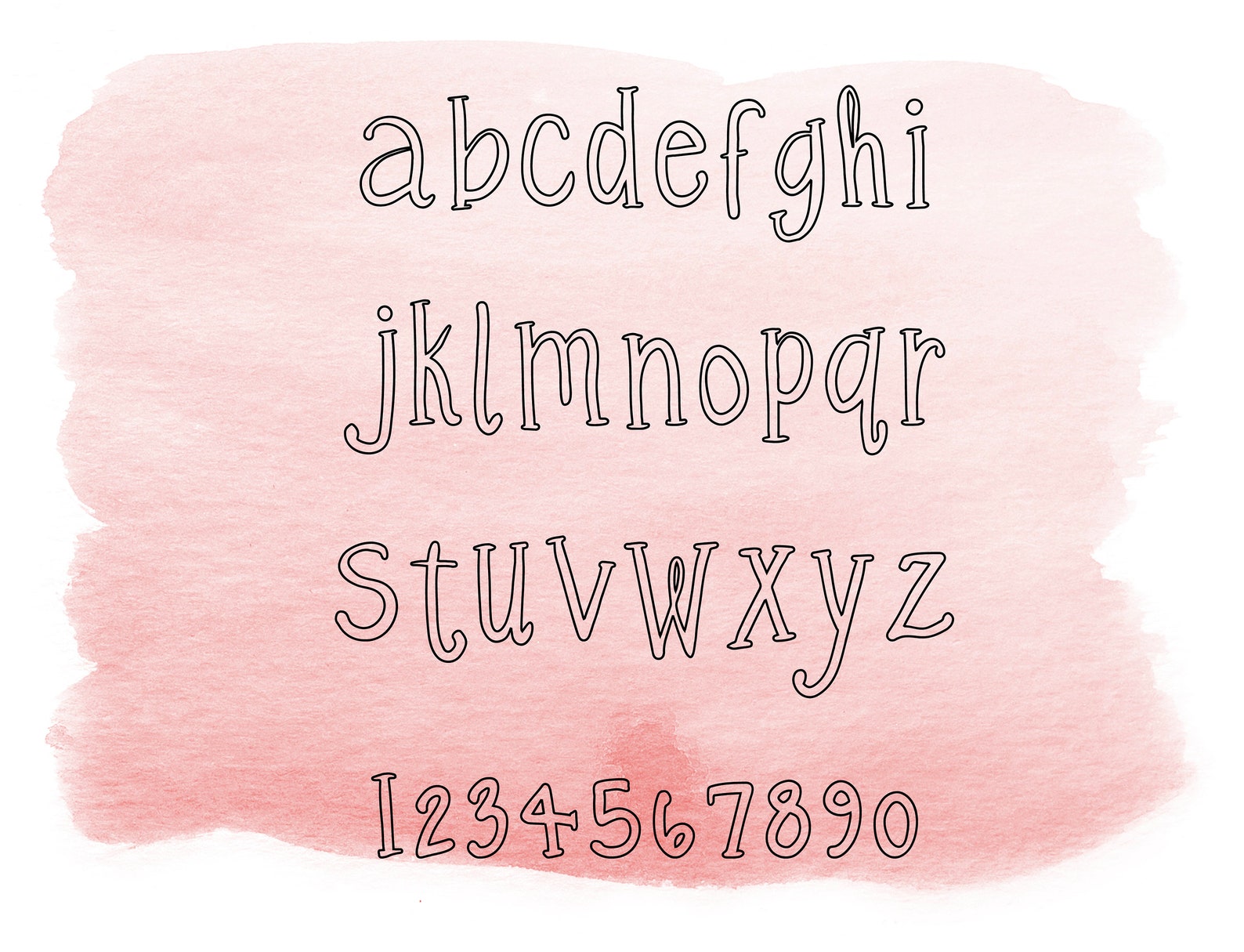 CG Twiggy Font, Cute Font, Outlined Font, Girly Font, Feminine Font ...