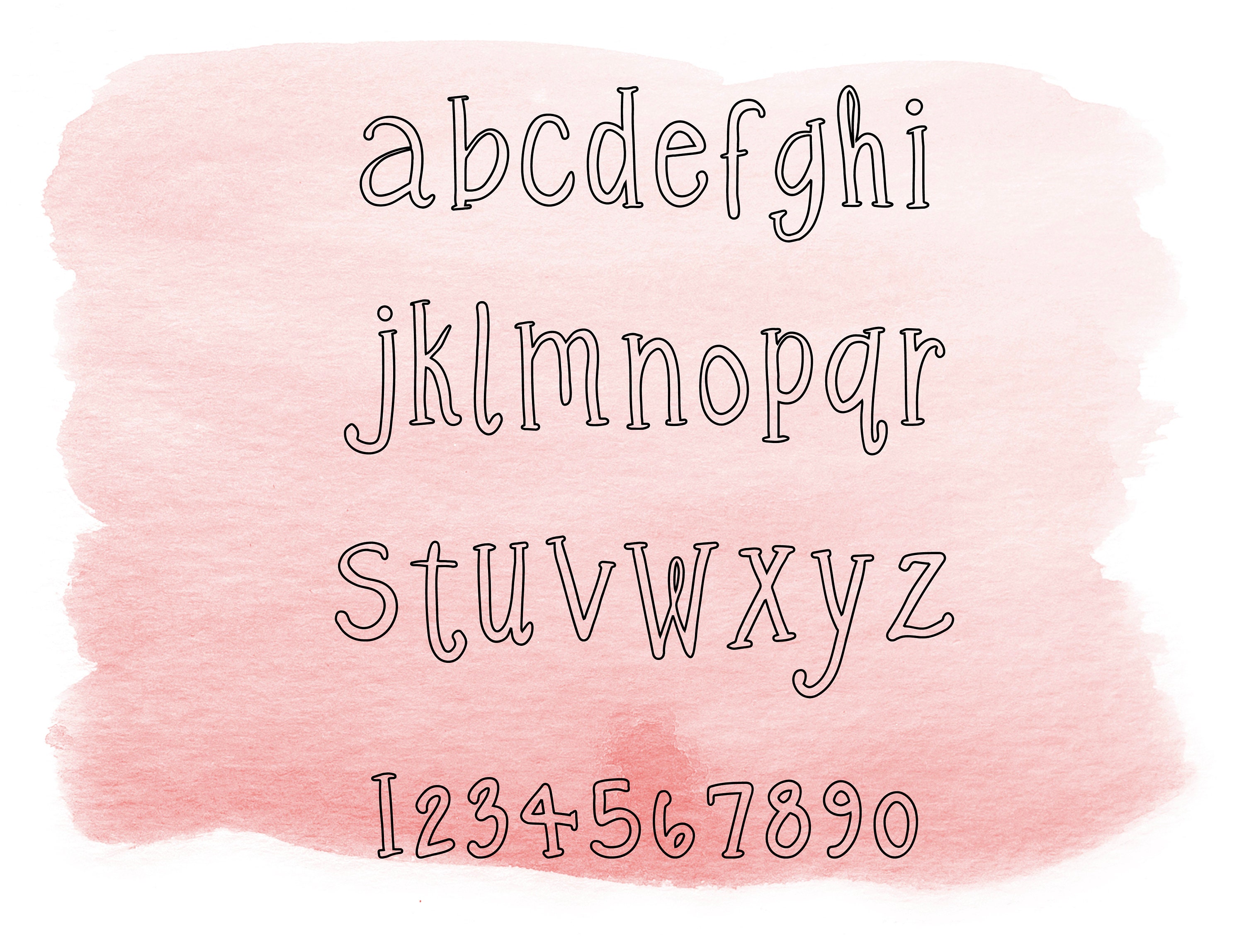 CG Twiggy Font, Cute Font, Outlined Font, Girly Font, Feminine Font ...