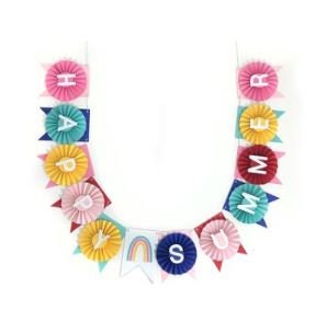 Happy Summer Banner, Summer Bunting, Colorful Bunting, Bunting Template ...