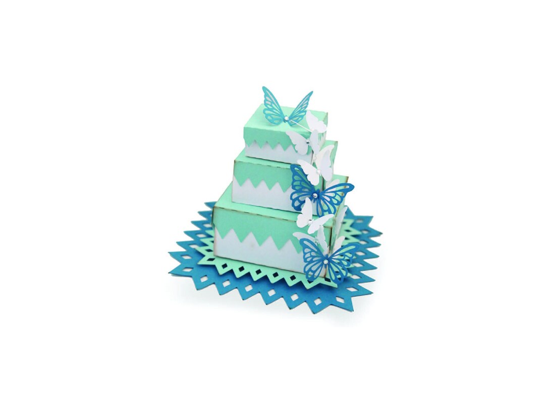 3d Party Cake, Paper Party Cake, Digital, Instant Download, SVG, DXF ...