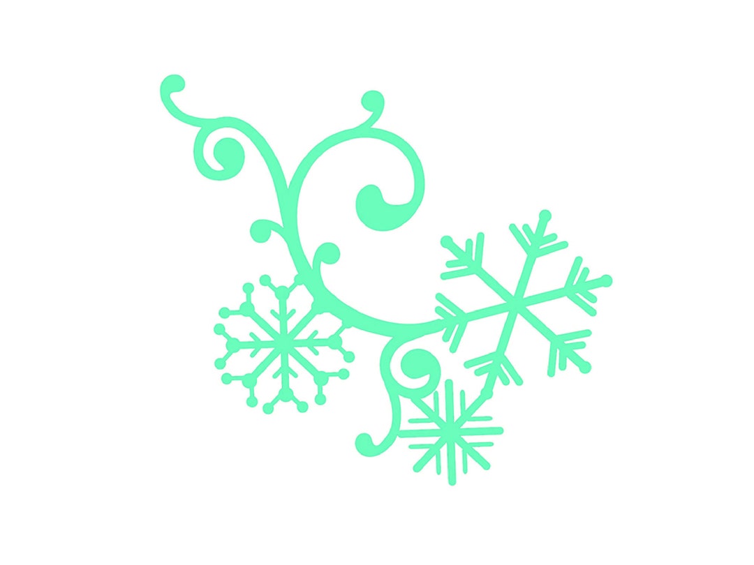 Snowflake Swirls Svg, Flourish Clipart, Vector Art, Print and Cut, File ...