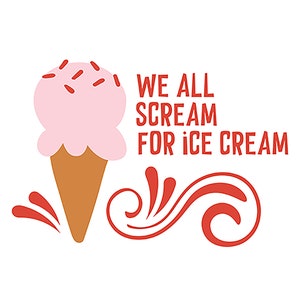 Scream for Ice Cream Svg, Quote SVG, Saying SVG, Cut Files for ...
