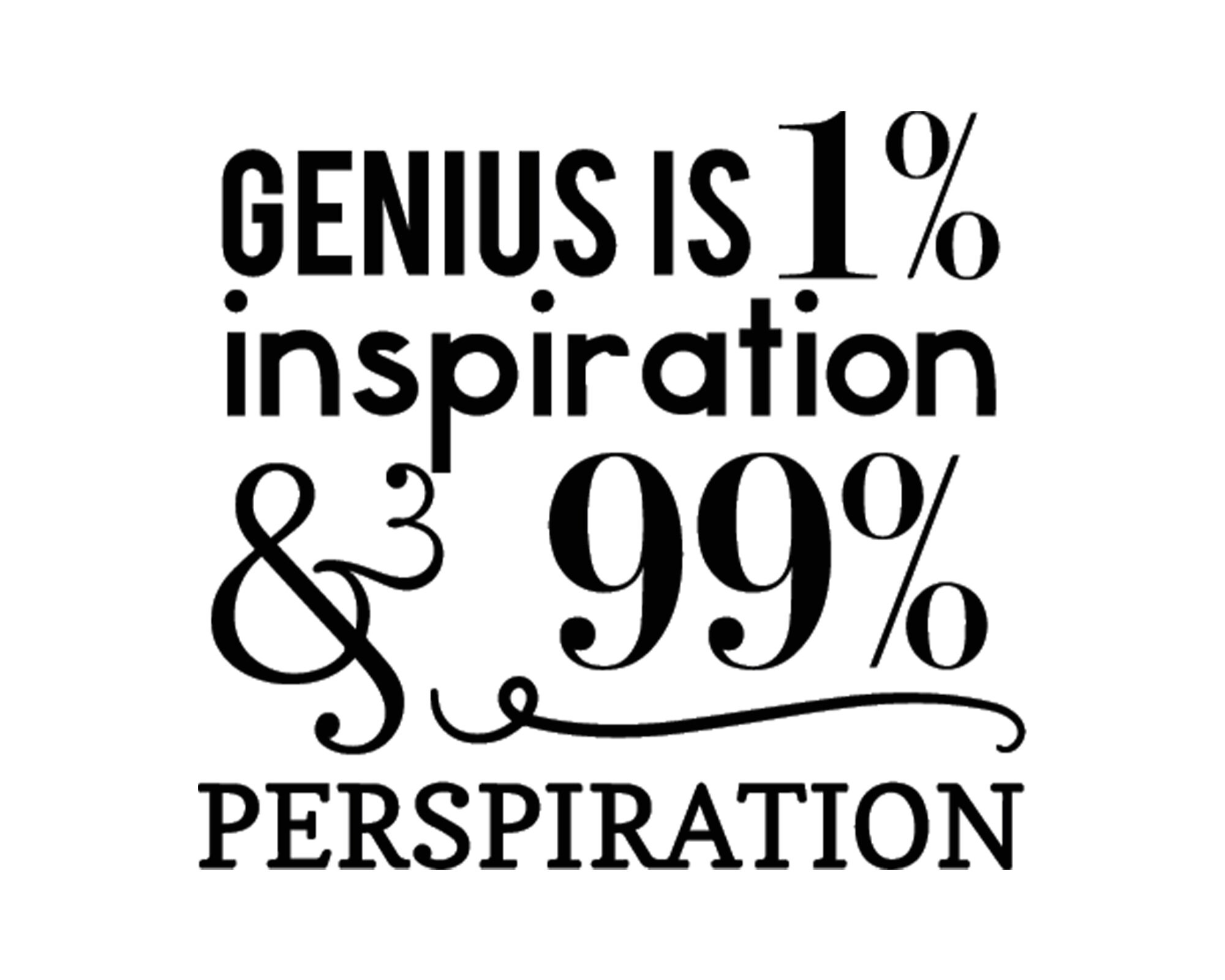 Genius is 1 SVG, Quote SVG, Saying SVG, Cut Files for Silhouette ...