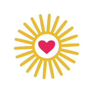 Sunshine Heart SVG, Heart Clipart, Vector Art, Cute Designs, Silhouette ...