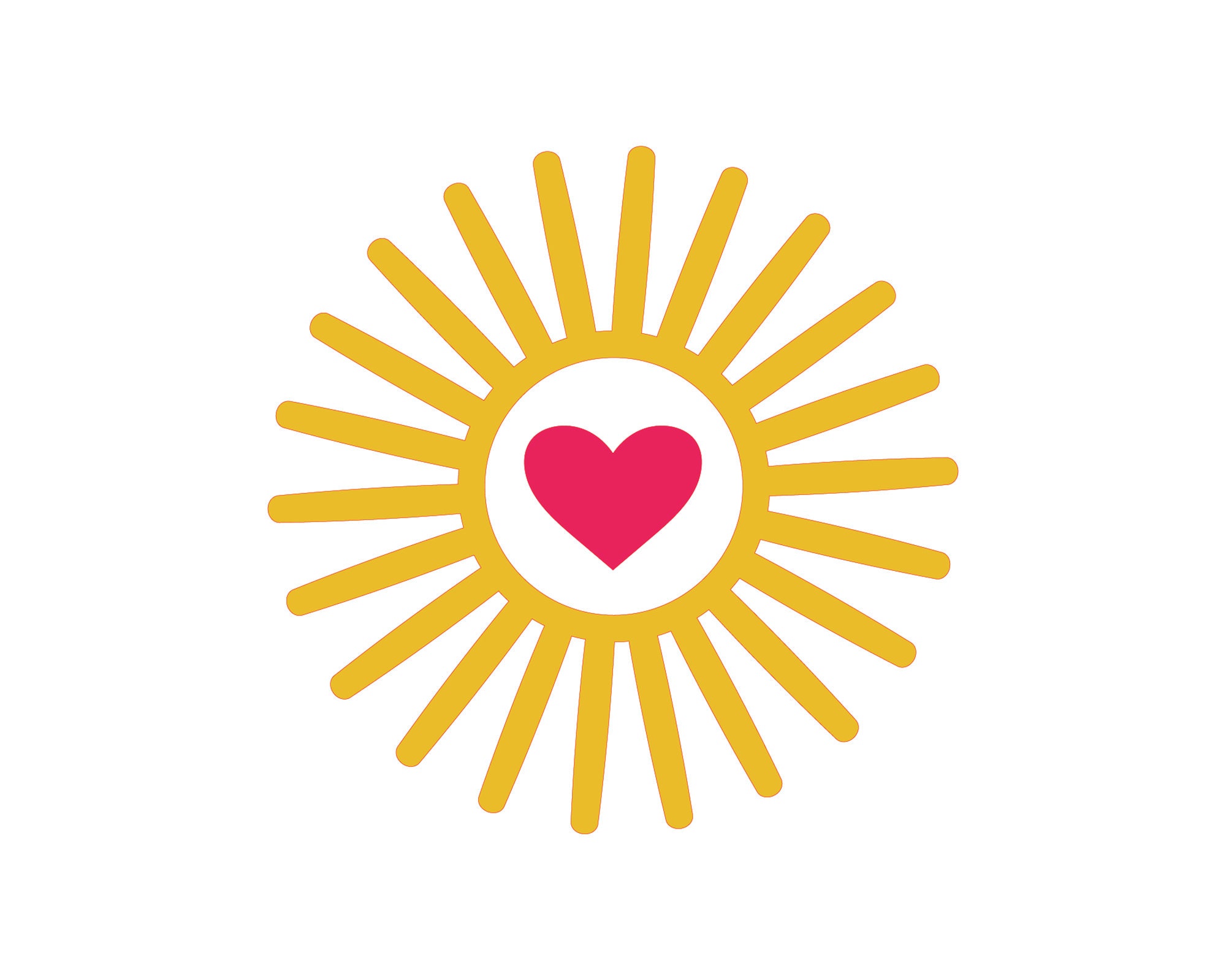 Sunshine Heart SVG Heart Clipart Vector Art Cute Designs - Etsy