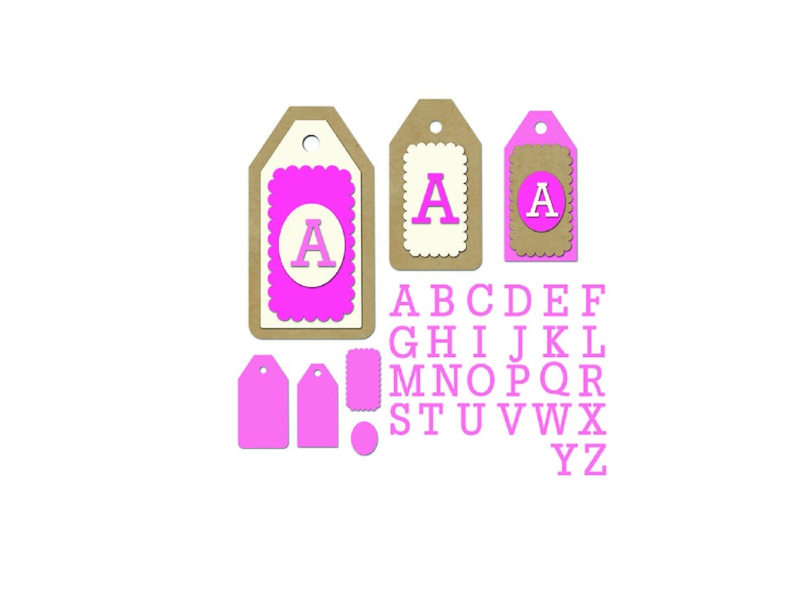 Alphabet Tag Svg Gift Tag Svg Tag Template Letter Tag Svg - Etsy