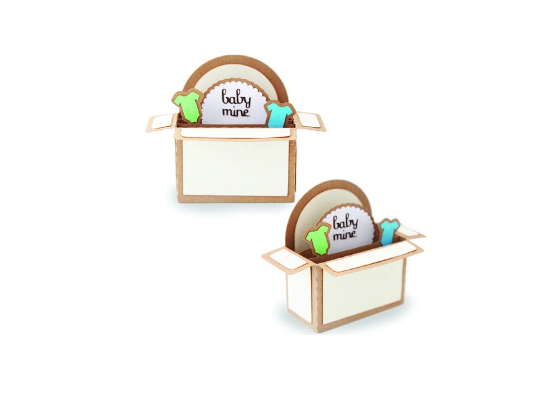 3D Greeting Card, Baby Box Card, Leaves Box Card, Cut File, Cricut ...
