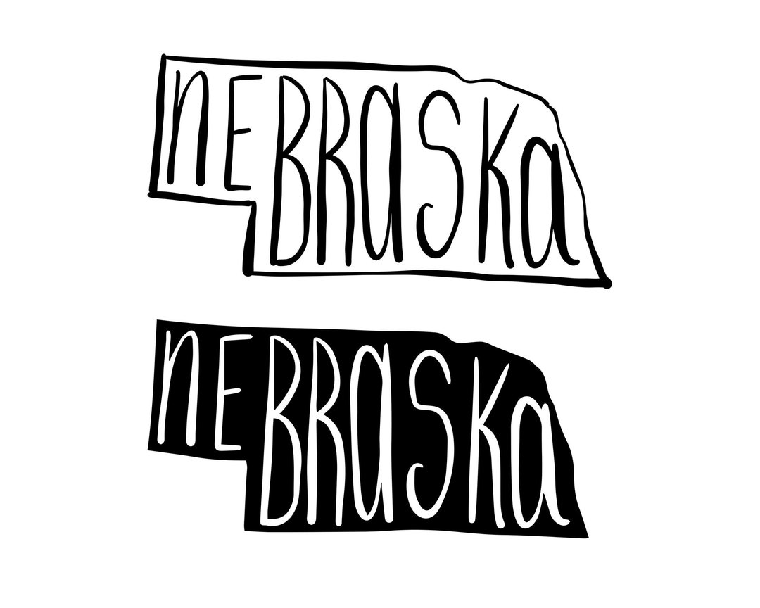 Nebraska SVG, Nebraska State Clipart, Nebraska Hand Drawn, Outline ...