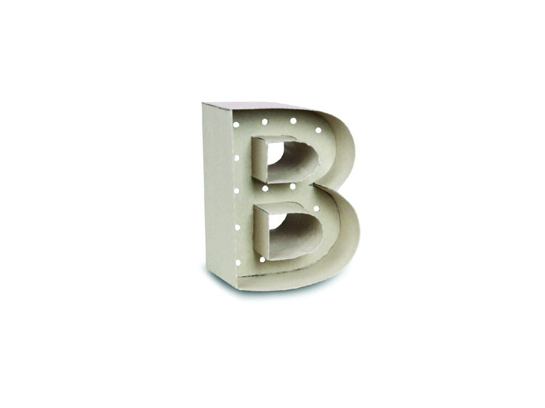 3D Letter, Marquee Letter, Letter B, 3D Template, Cricut Svg Files ...