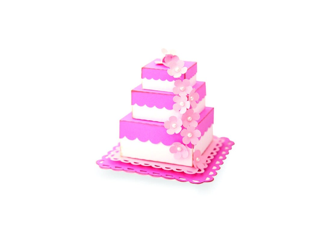 3d Party Cake, Paper Party Cake, Digital, Instant Download, SVG, DXF ...