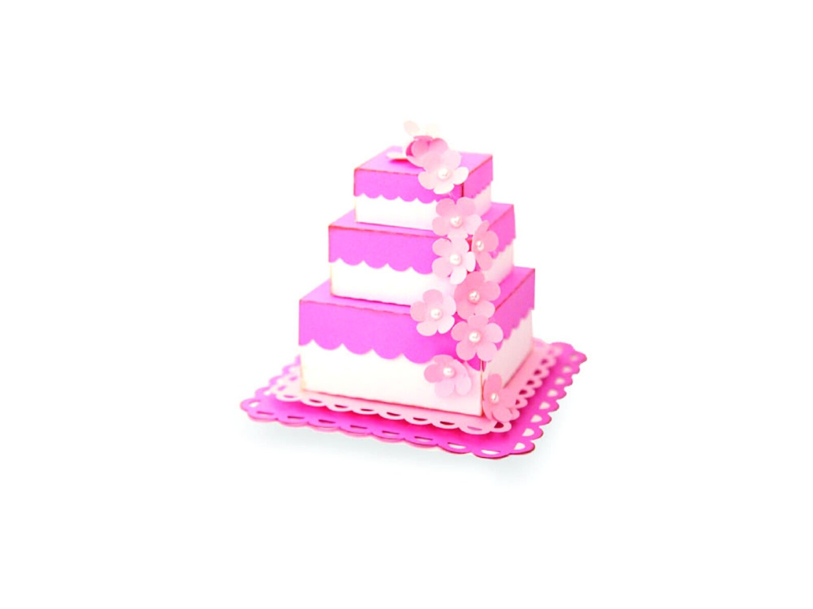 3d Party Cake, Paper Party Cake, Digital, Instant Download, SVG, DXF ...