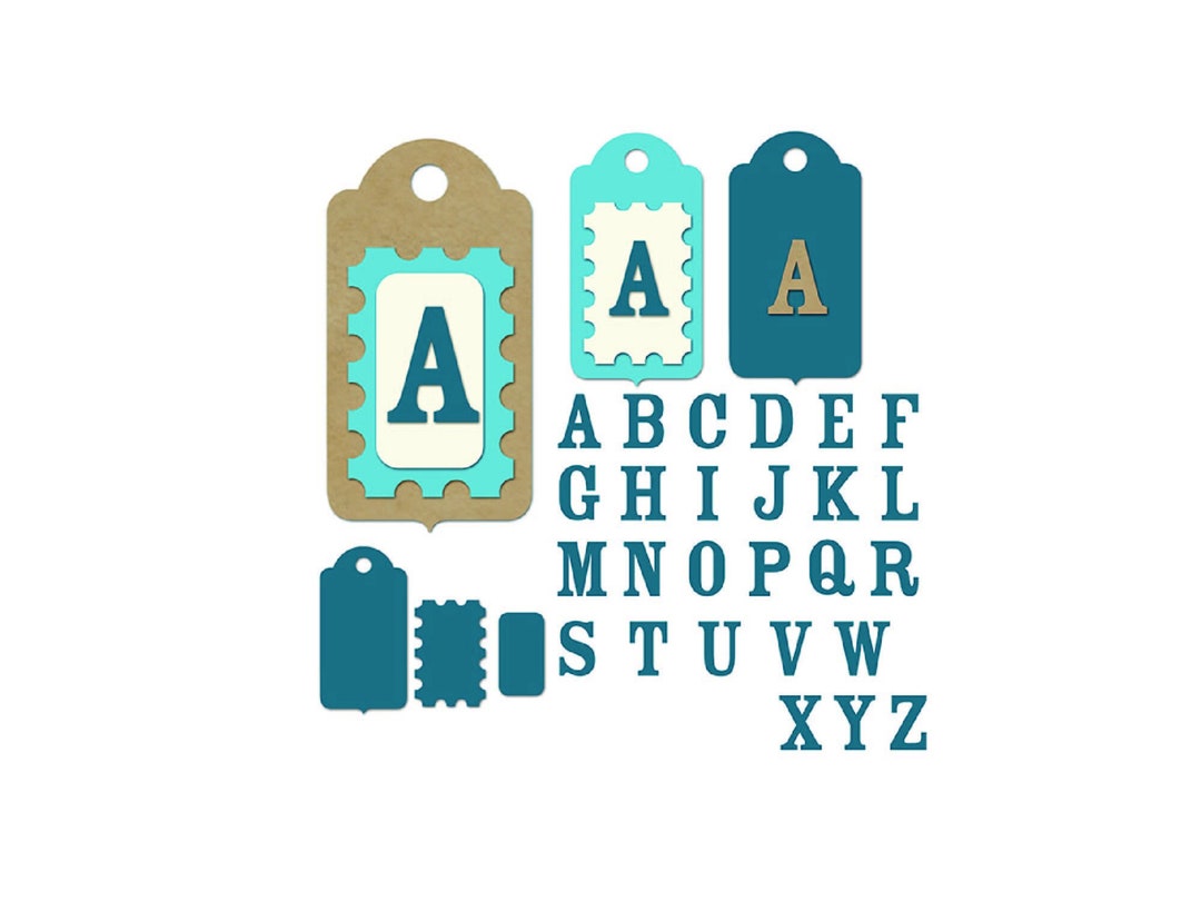3d Gift Tag Svg, Tag Template, Letter Tag Svg, Alphabet Tags, Print and ...