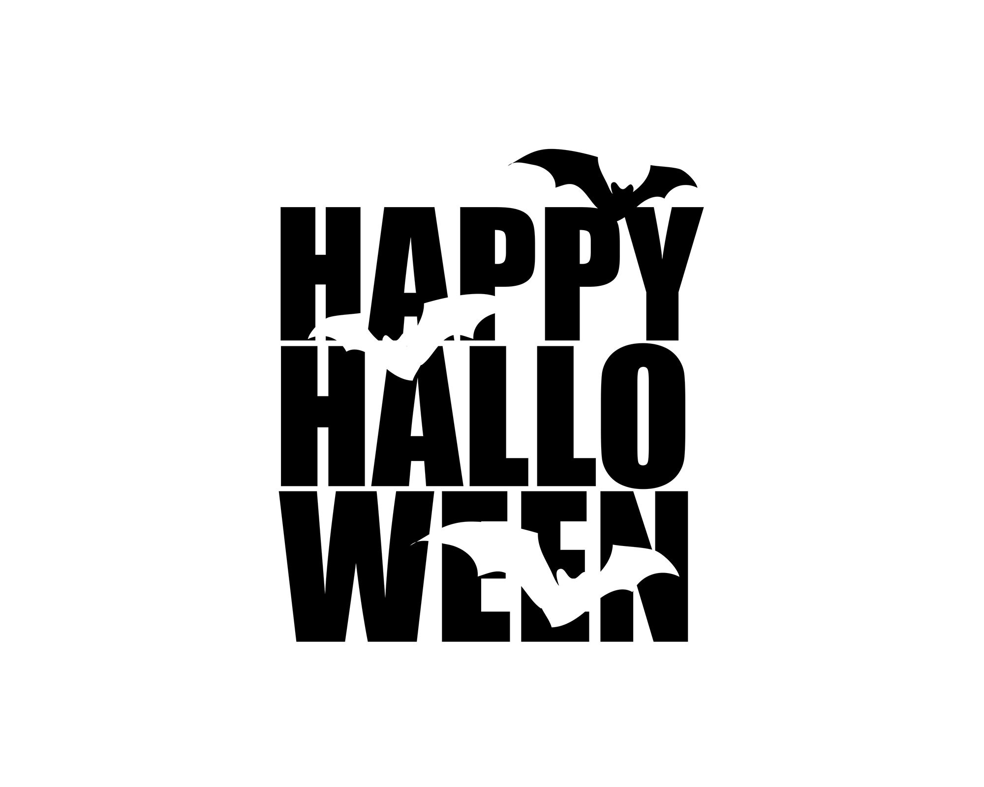 Happy Halloween Svg, Clipart, Vector Art, Silhouette Cut Files, Cricut ...