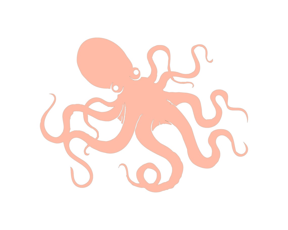 Octopus Svg, Octopus Clipart, Vector Art, Cut File, Cricut, Silhouette ...