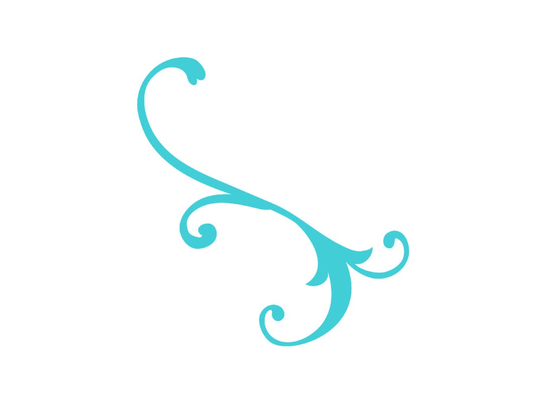 Swirls Svg, Flourish Clipart, Vector Art, Print and Cut, File for ...