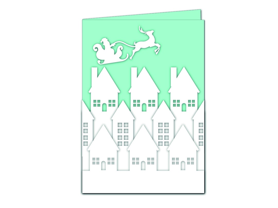 Folded Card, Greeting Card, Cut File for Cricut, Silhouette, Layered ...