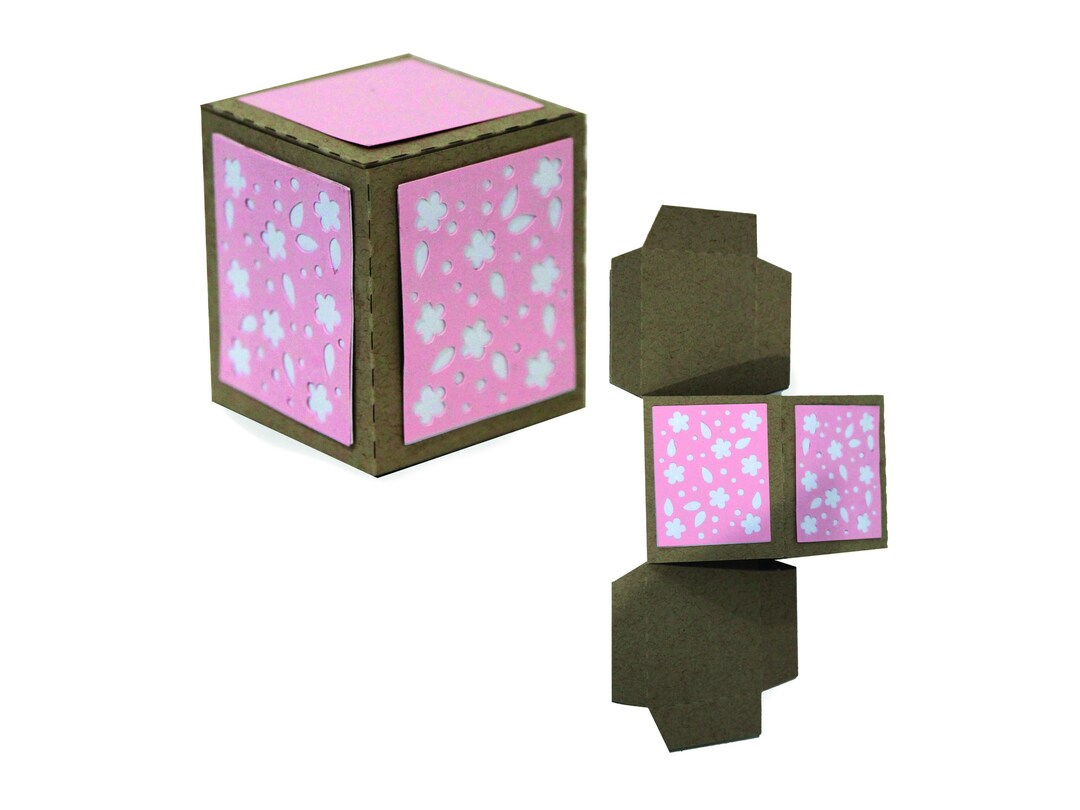 Flat Folding Box, Cut Files for Silhouette, for Cricut, Box Template ...