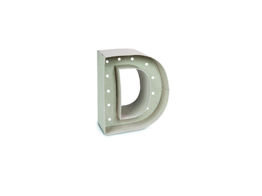 3D Letter, Marquee Letter, Letter D, 3D Template, Cricut Svg Files ...