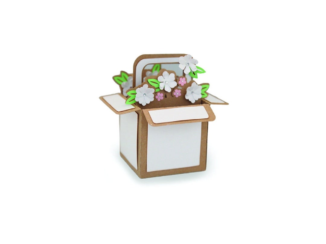 3D Greeting Card, Flowers Box Card, Leaves Box Card, Cut File, Cricut ...