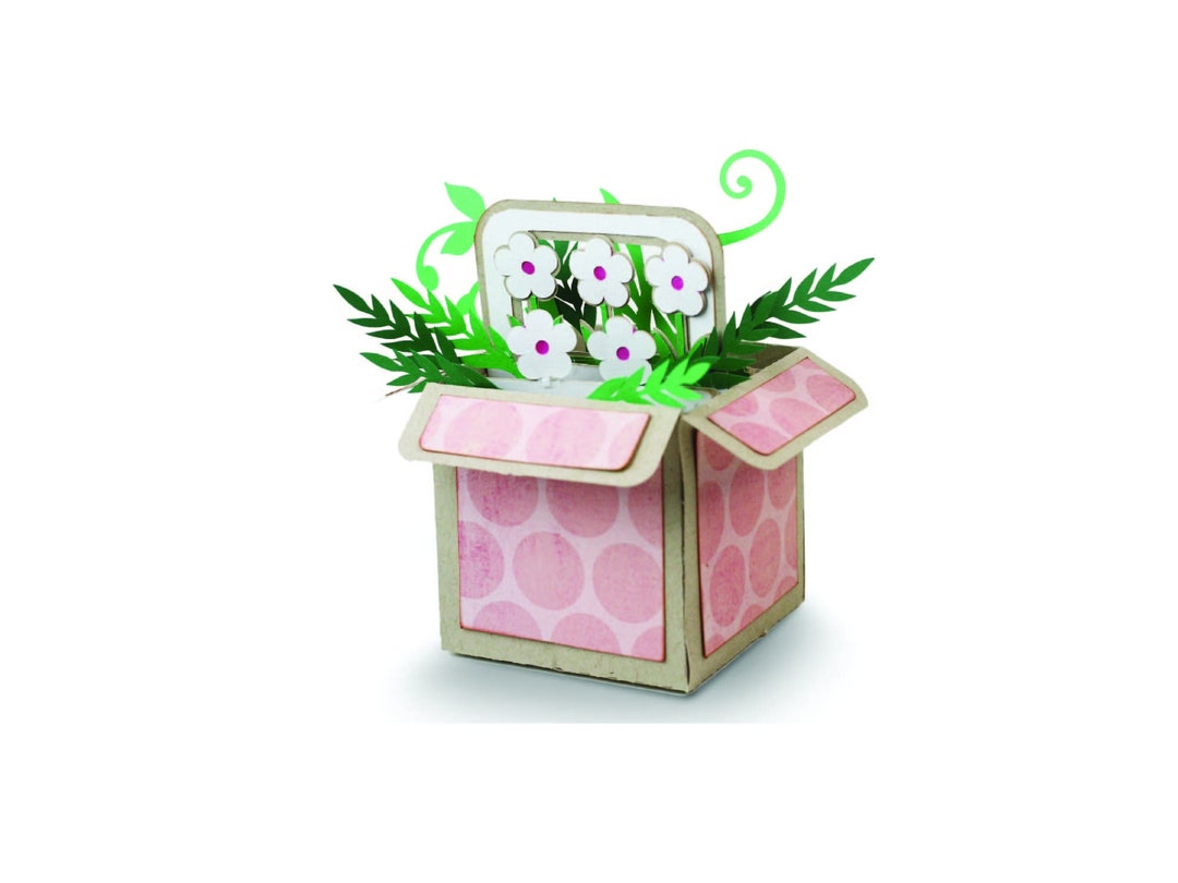 3D Greeting Card, Flower Box Card, Garden Box Card, Cut File, Cricut ...