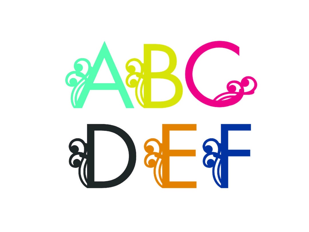 Swirly Letters Clipart, Make Your Own Name, Doodle Bundle, Alphabet ...