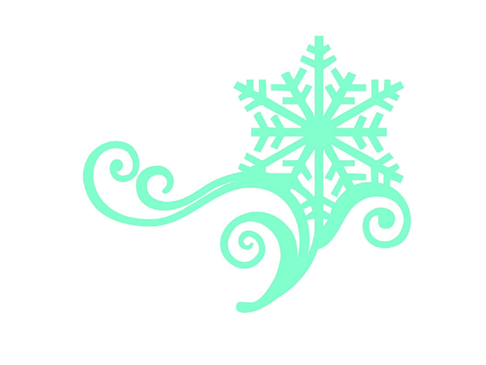 Swirly Snowflake Svg, Snowflake Clipart, Vector Art, Print and Cut ...