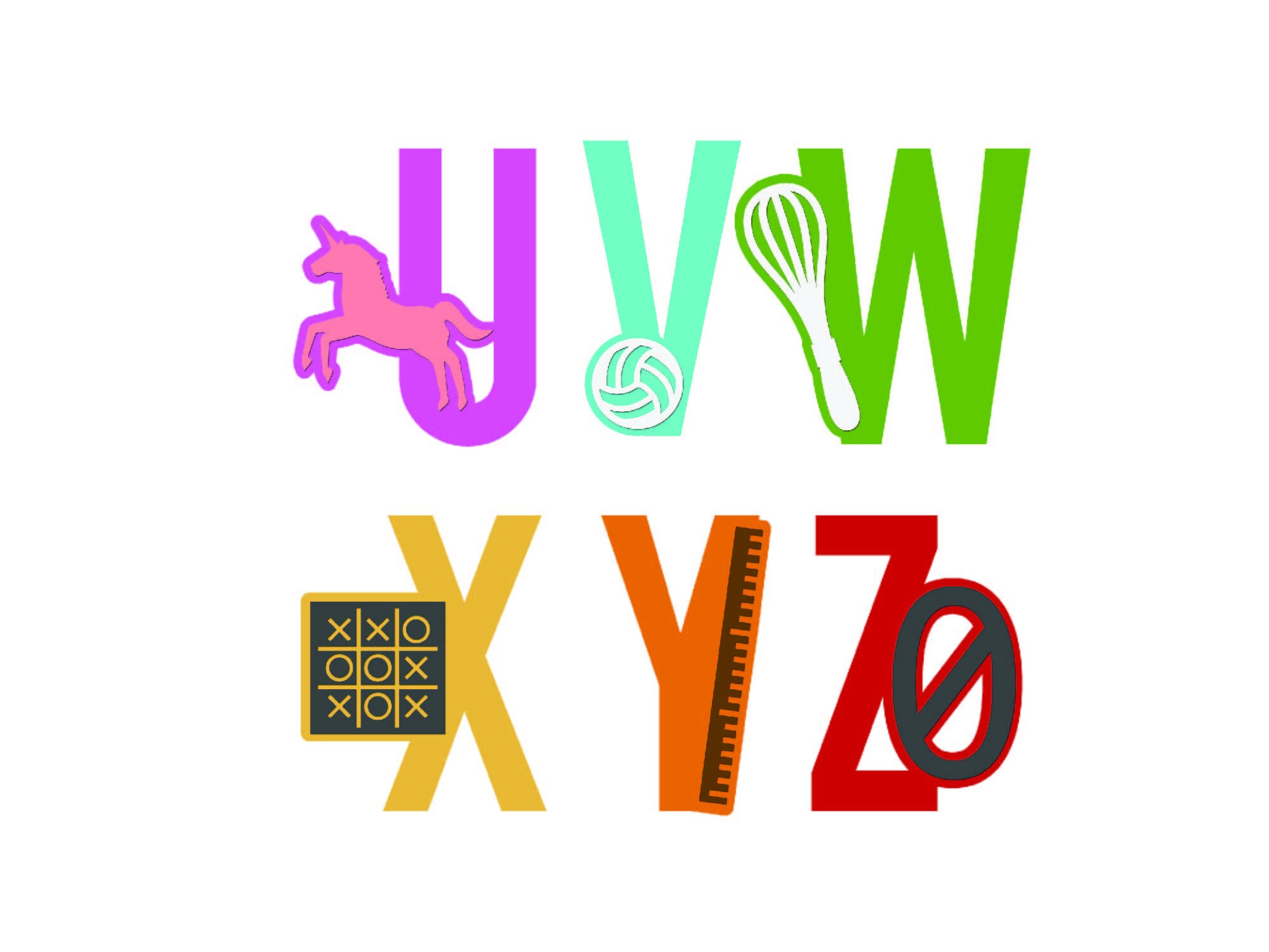 Doodle Letters Clipart Svg Bundle Doodle Bundle Alphabet - Etsy