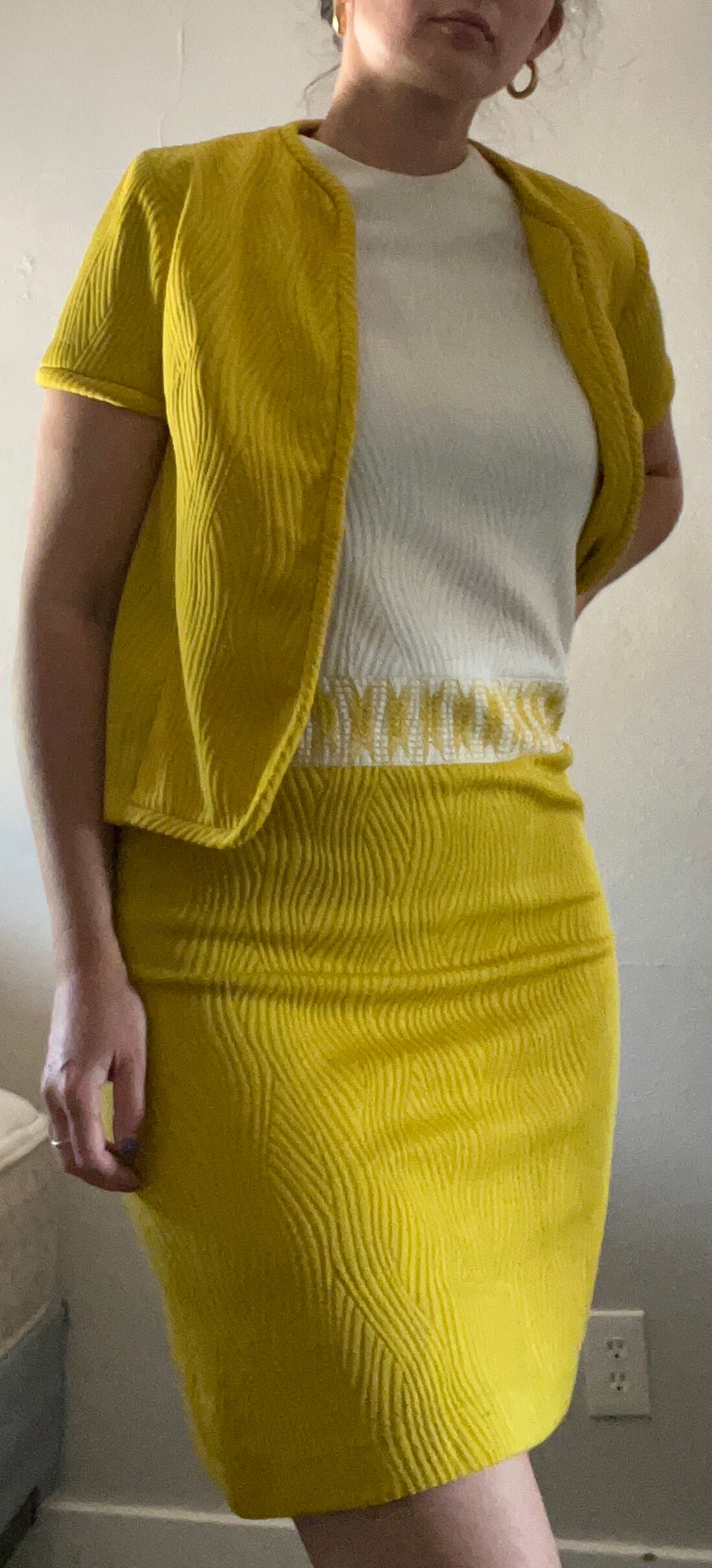 Vintage 60s Chartreuse Dress Bolero Set - Etsy