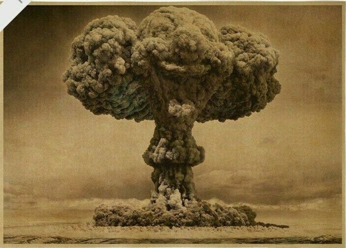 Poster Poster Clown Atomic Bomb Nuclear 42x30cm Kraft - Etsy