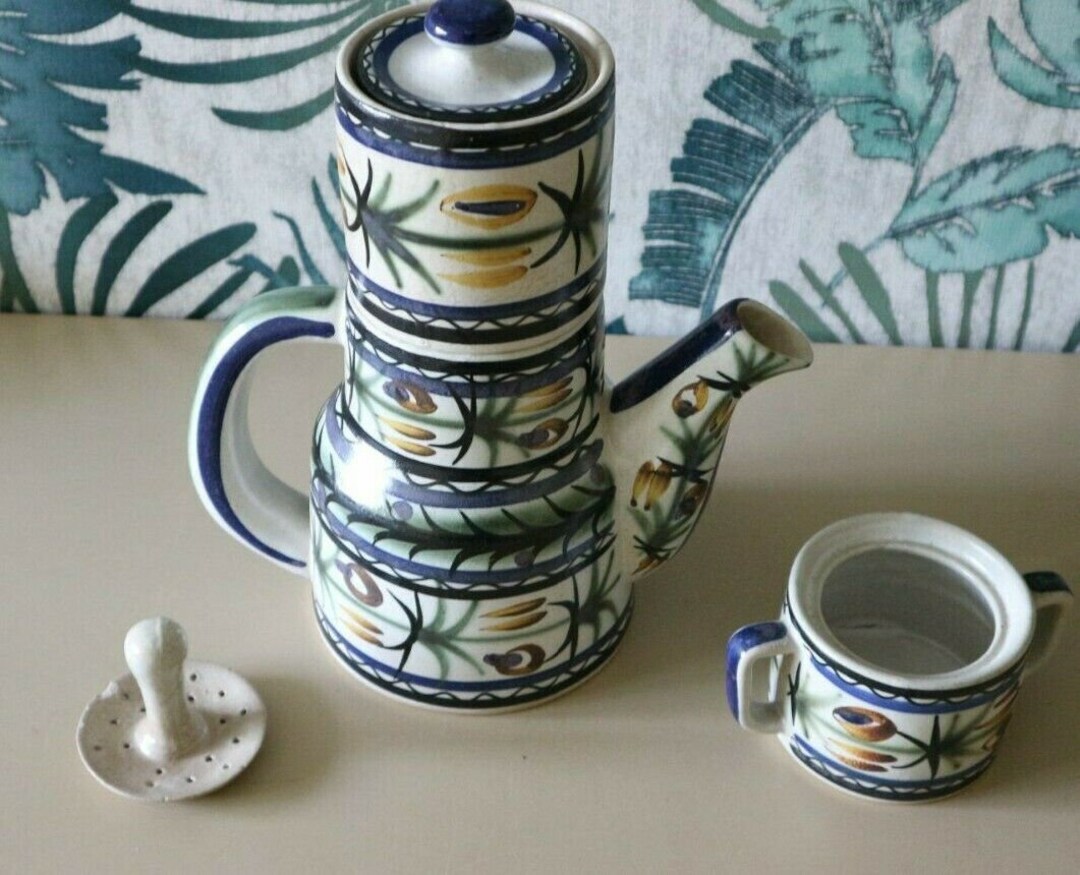 Cafetiere Complete & Faience Cup Quimper Keraluc Gr Mn Very - Etsy