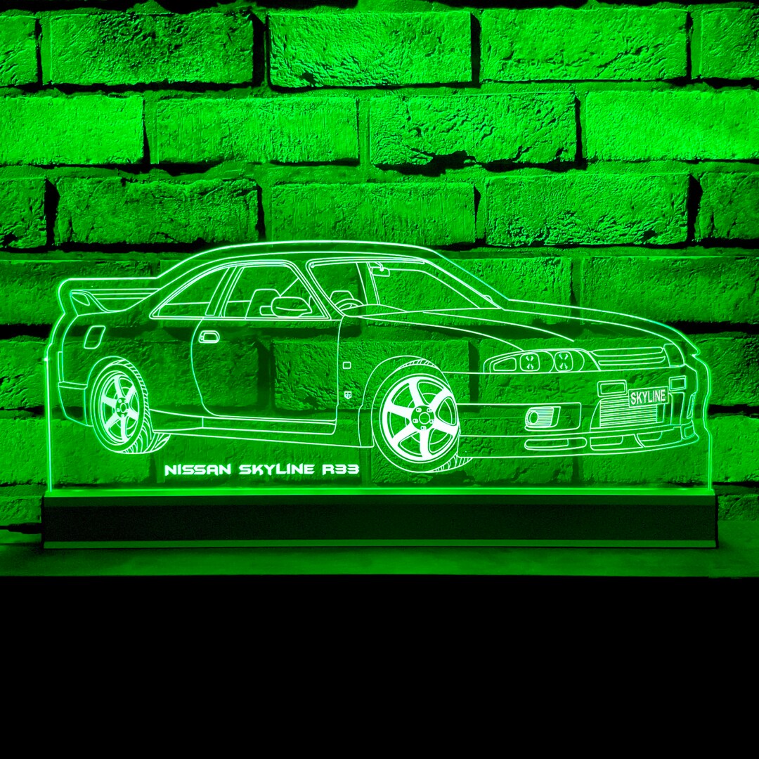Nissan Skyline R33 RGB LED Acrylic Sign | Led Bar Sign | Rgb Led Sign ...