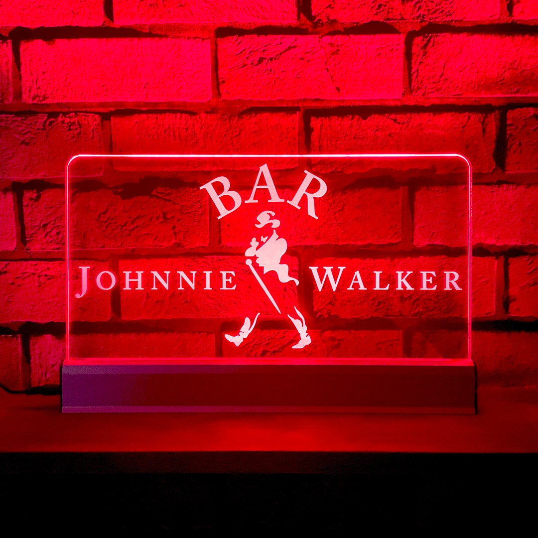 Johnnie Walker Bar RGB LED Acrylic Sign Led Bar Sign RGB - Etsy