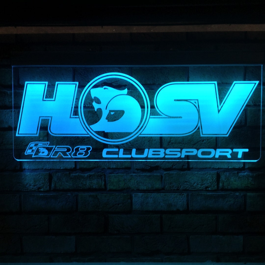 HSV R8 Clubsport RGB LED Sign | Car Enthusiast Man Cave Decorhsv R8 ...
