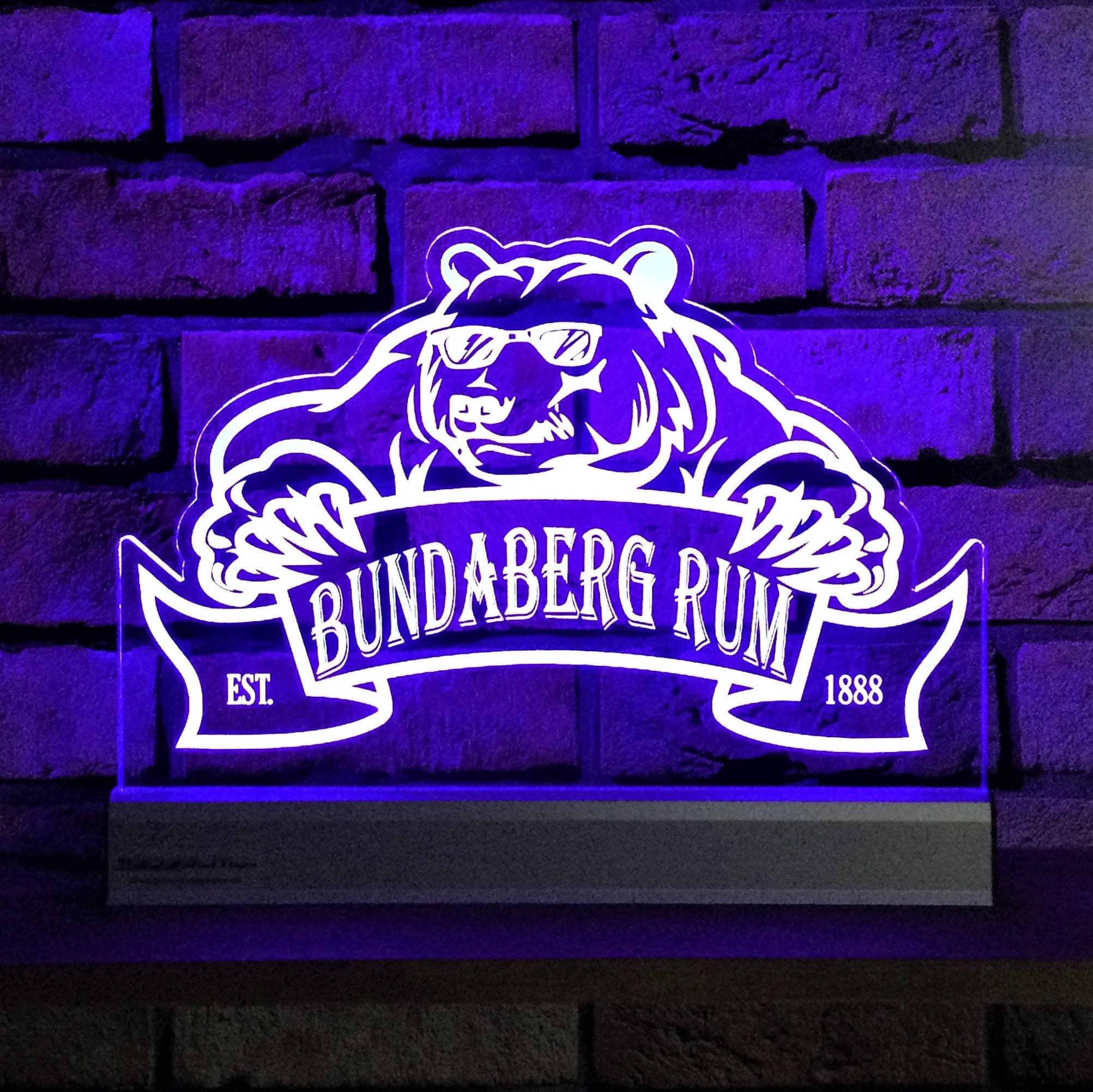 Bundaberg Rum RGB LED Acrylic Sign LED Bar Sign Rgb Led - Etsy