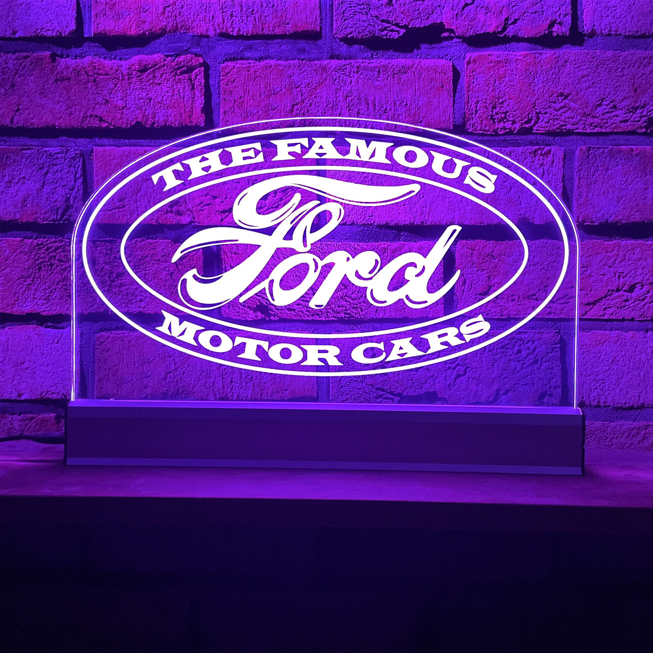 The Famous Ford Logo LED Acrylic Sign Led Bar Sign Rgb Led | Etsy