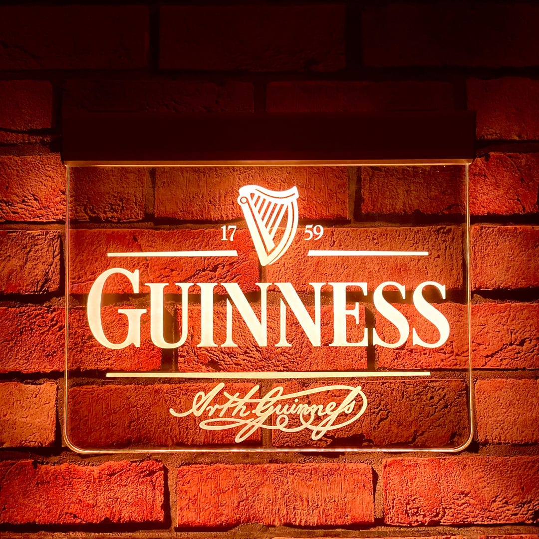 Guinness Beer RGB LED Acrylic Sign Led Bar Sign Rgb Led Sign LED Beer ...