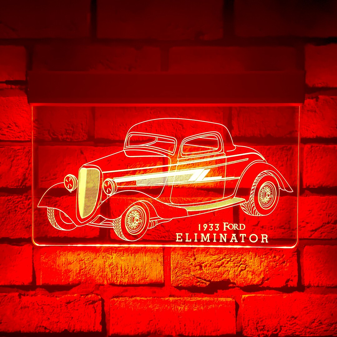 Ford 1933 ZZ Top Eliminator RGB LED Acrylic Sign | Led Bar Sign | Rgb ...