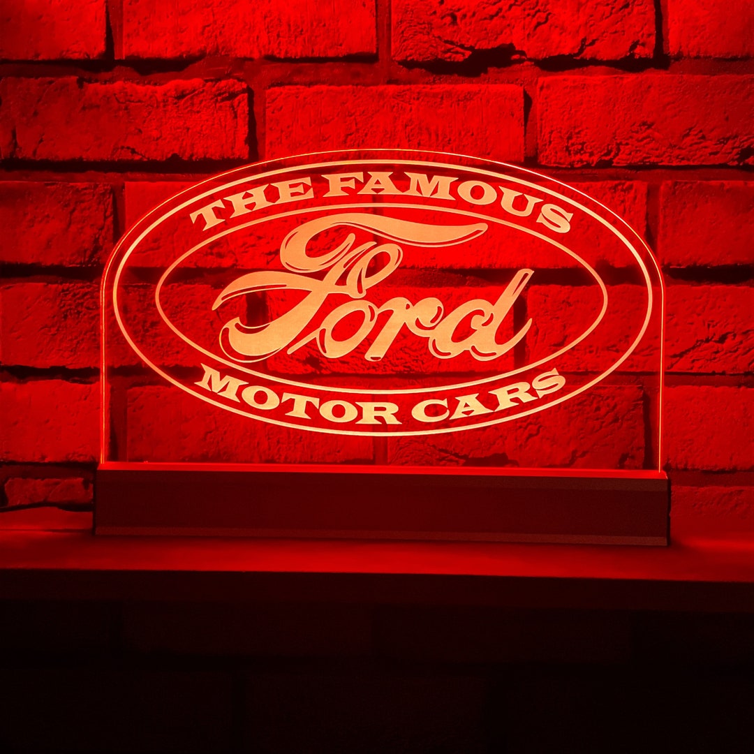 The Famous Ford Logo LED Acrylic Sign | Led Bar Sign | Rgb Led Sign ...