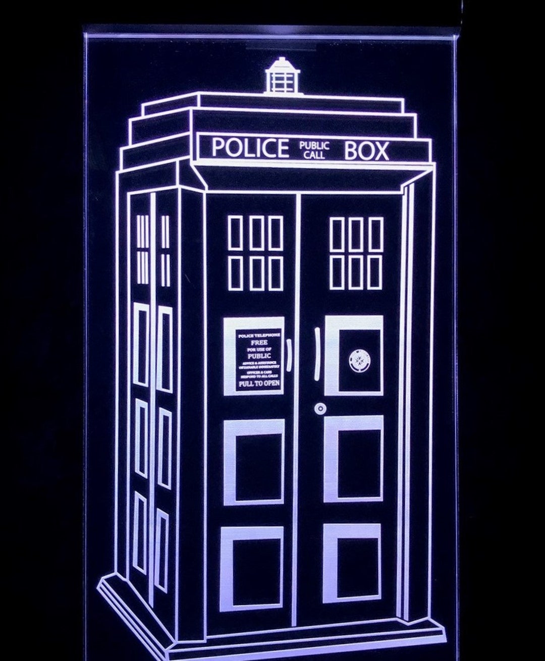 Dr Who Tardis RGB LED Acrylic Sign Led Bar Sign RGB Led Sign Dr Who ...