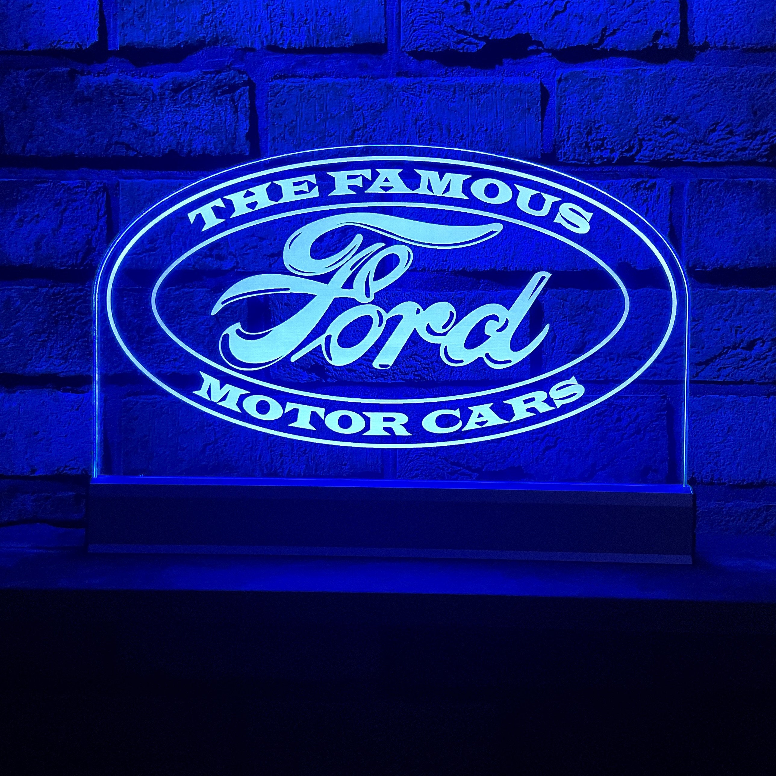 The Famous Ford Logo LED Acrylic Sign Led Bar Sign Rgb Led | Etsy