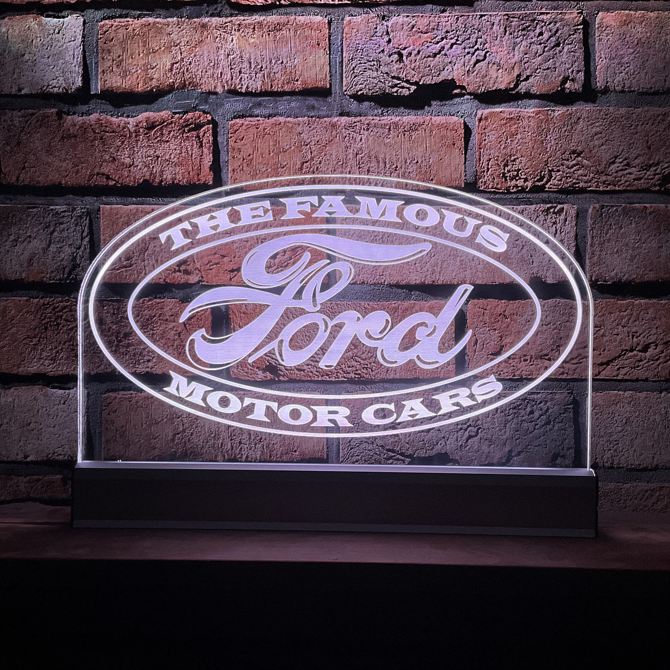 The Famous Ford Logo LED Acrylic Sign Led Bar Sign Rgb Led | Etsy