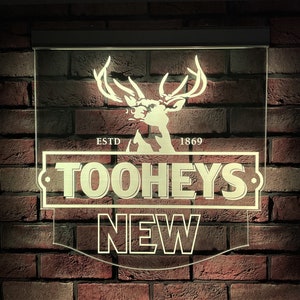 Tooheys New Australian Lager RGB LED Acrylic Sign Led Bar Sign Rgb Led ...