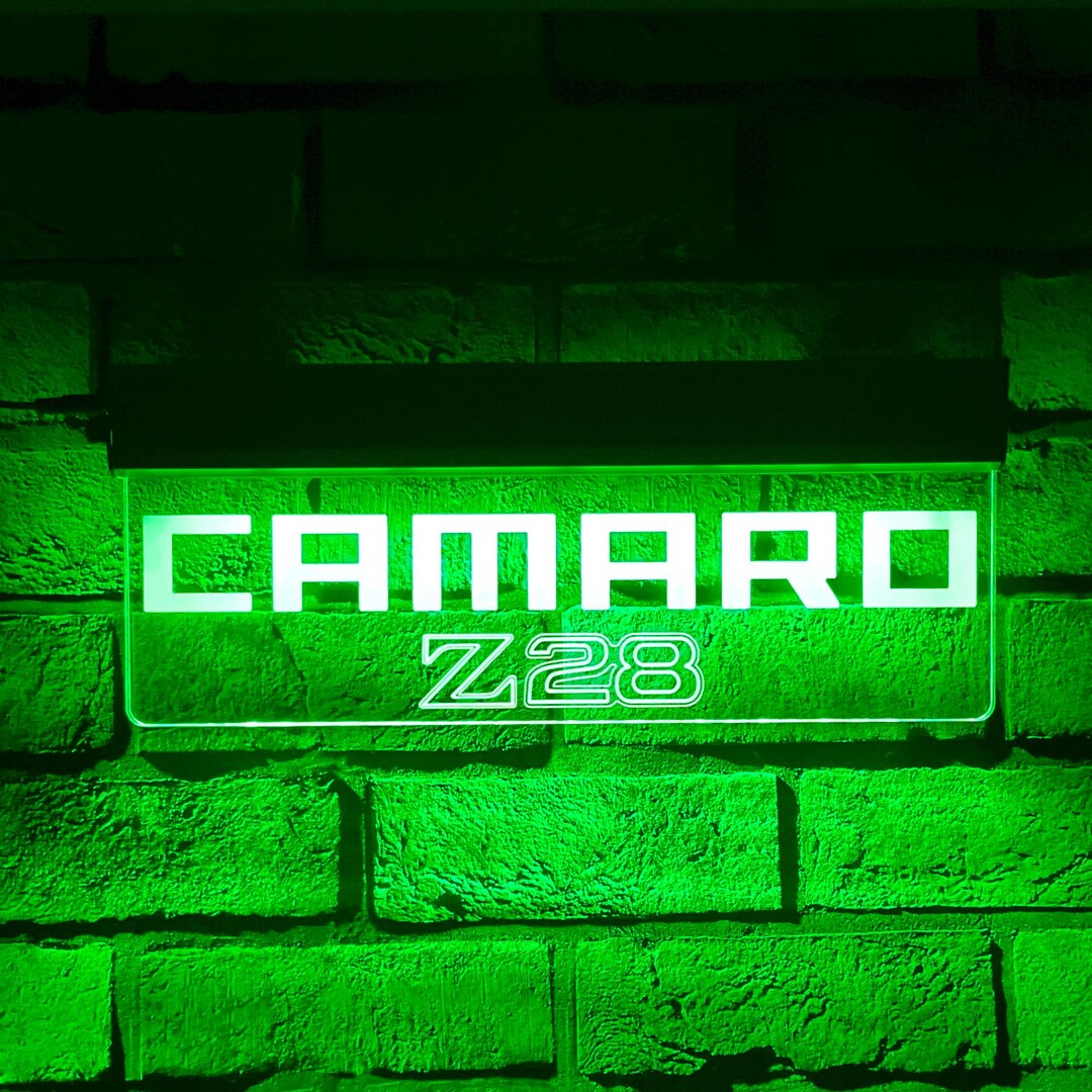 Chevrolet Camaro Z28 Logo RGB LED Acrylic Sign | Led Bar Sign | Rgb Led ...