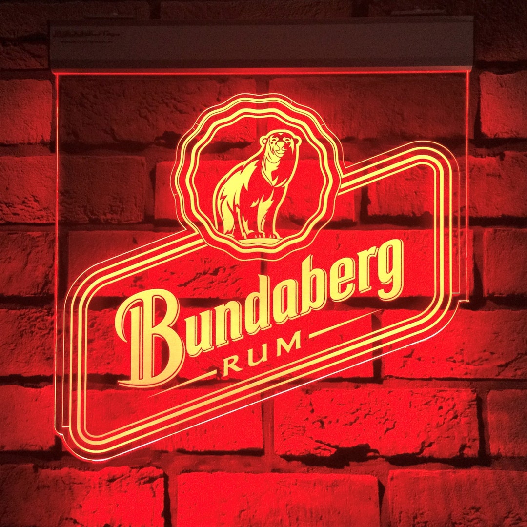 Bundaberg Rum RGB LED Acrylic Sign | Led Bar Sign | Rgb LED Sign | Led ...