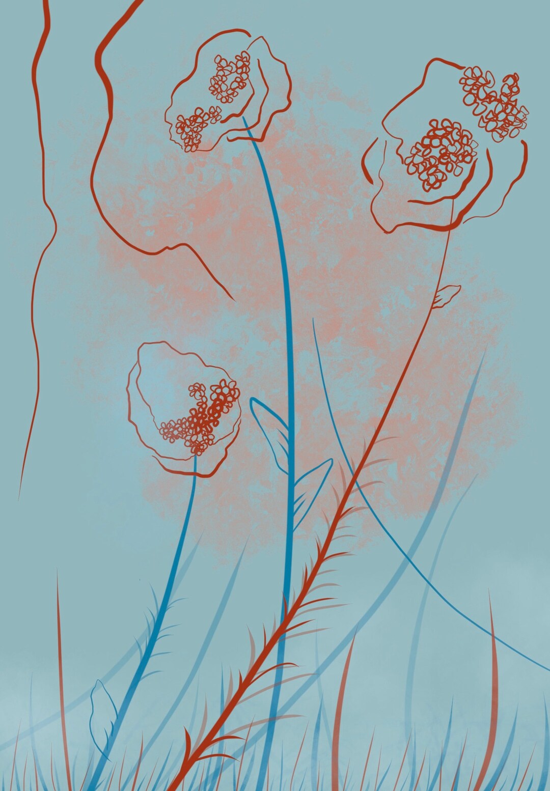 Red Poppies Print - Etsy