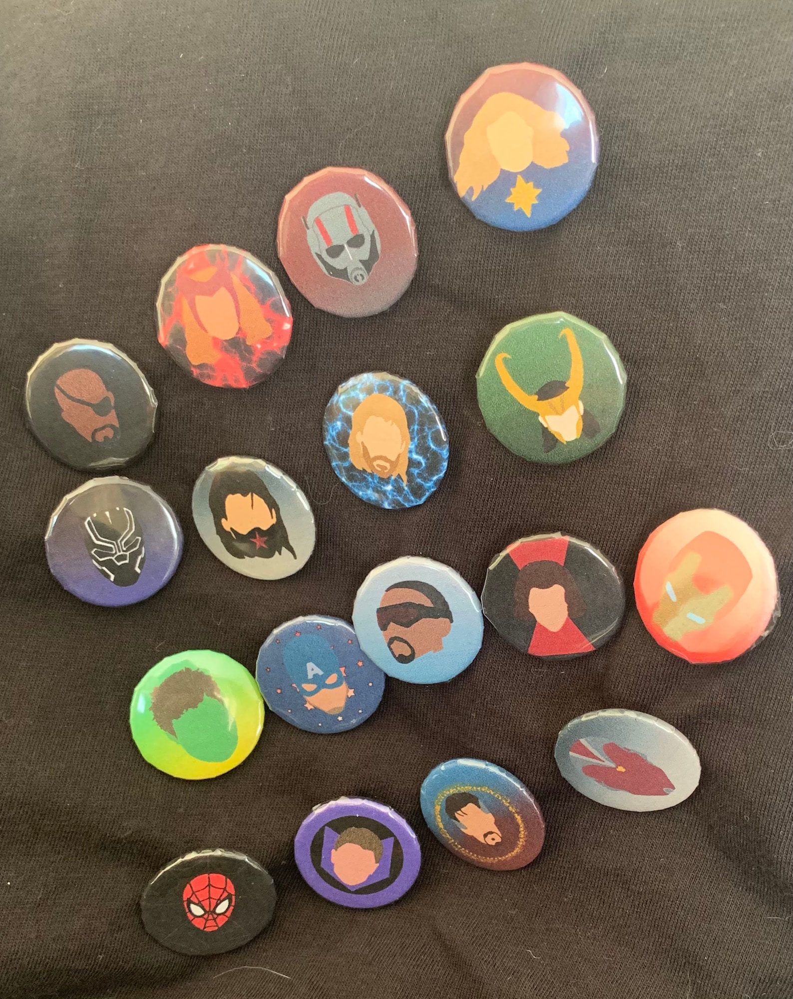 Marvel Avengers Button Badges - Etsy